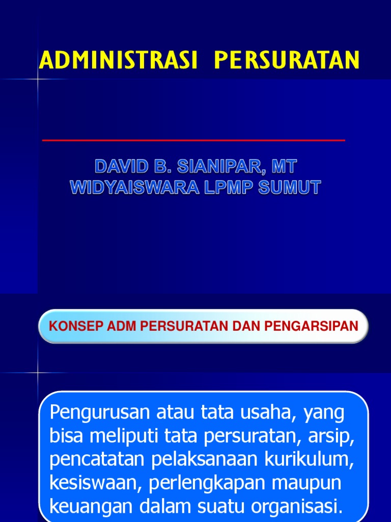 Administrasi Persuratan - Materi 01 | PDF