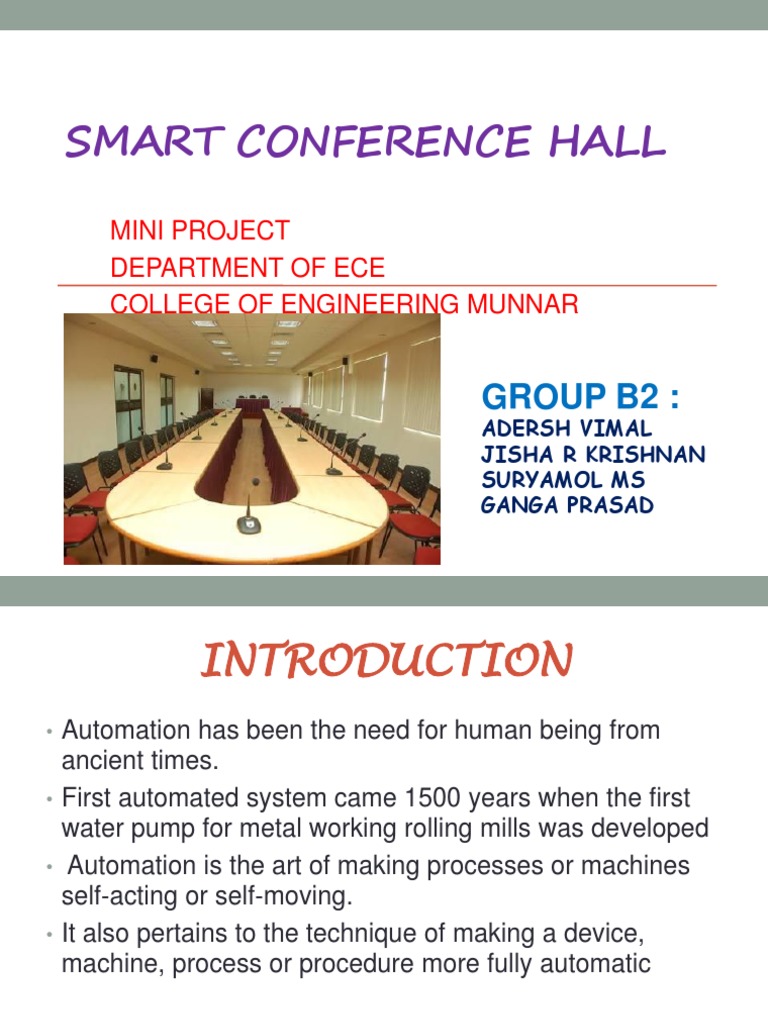 Smart Conference Hall | PDF | Automation | Relay