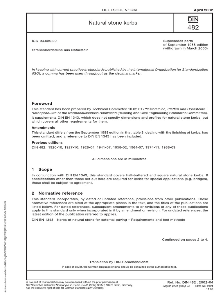 Din 482 2002 PDF | PDF