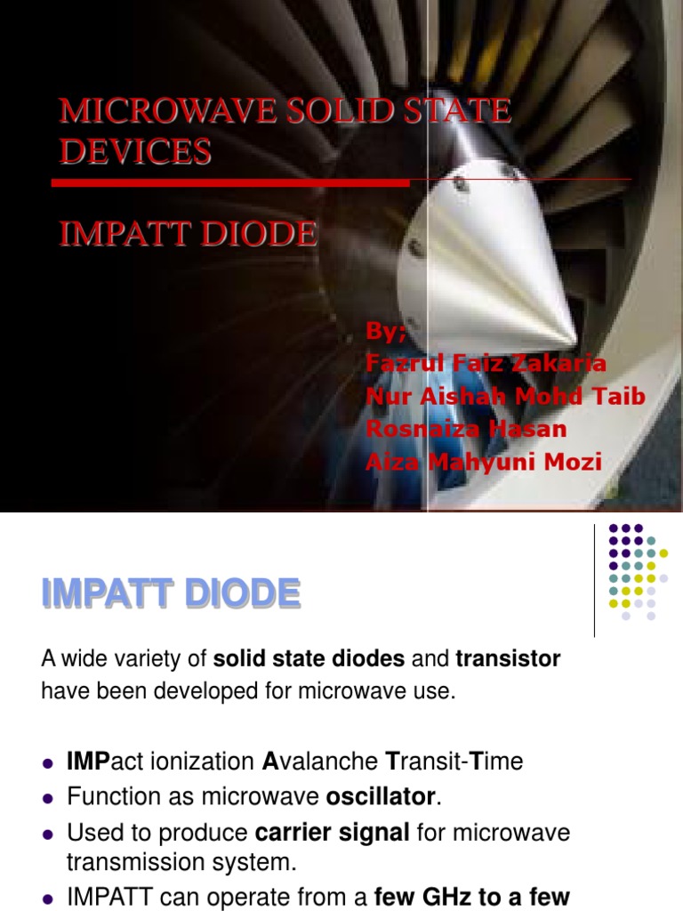 Impatt Diode | PDF | Diode | Electrical Components
