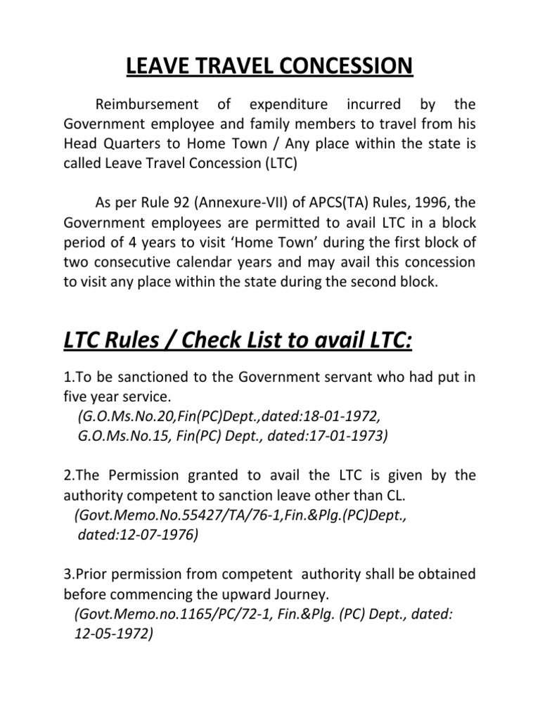 Leave Travel Concession | PDF | Justice | Crime & Violence