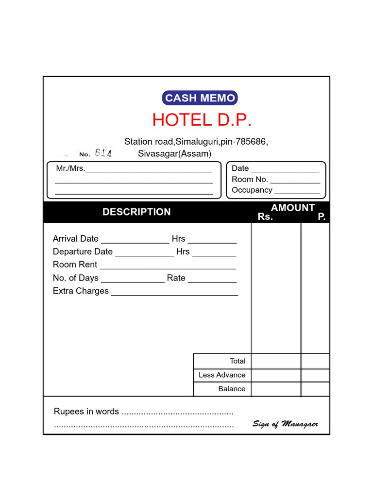 Hotel Bill | PDF