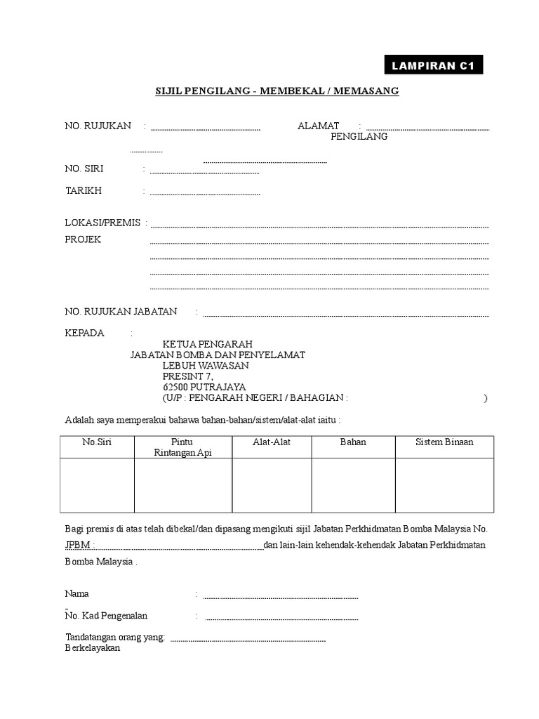 Lampiran C1 - Blank | PDF