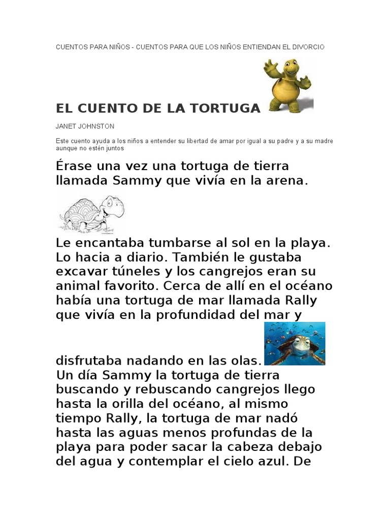 Cuento de La Tortuga | PDF | Tortuga | Ocio