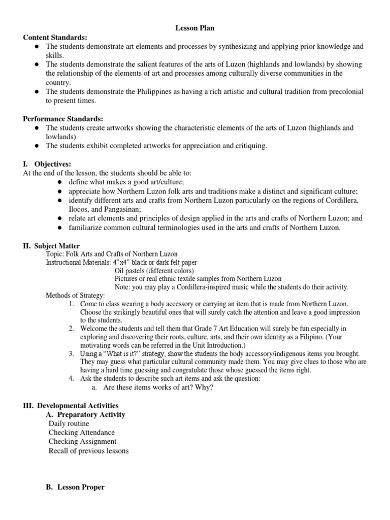 Ap Lesson Plan | PDF | Philippines | Luzon