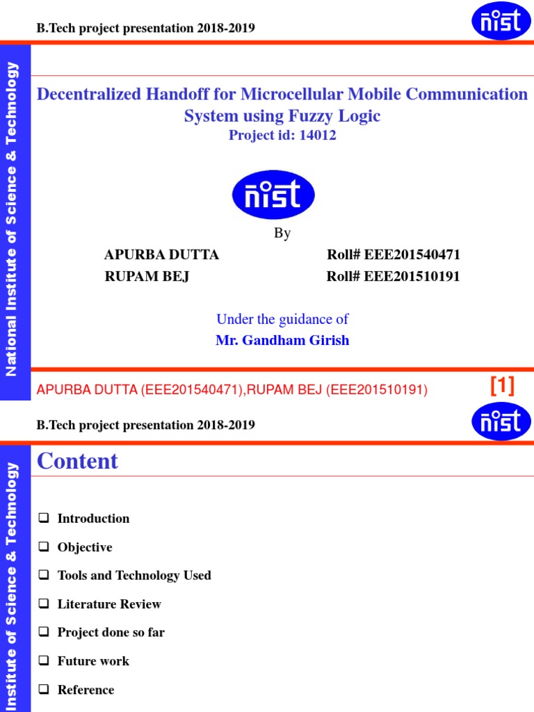 Decentralized Handoff For Microcellular Mobile Communication System Using Fuzzy Logic | PDF ...