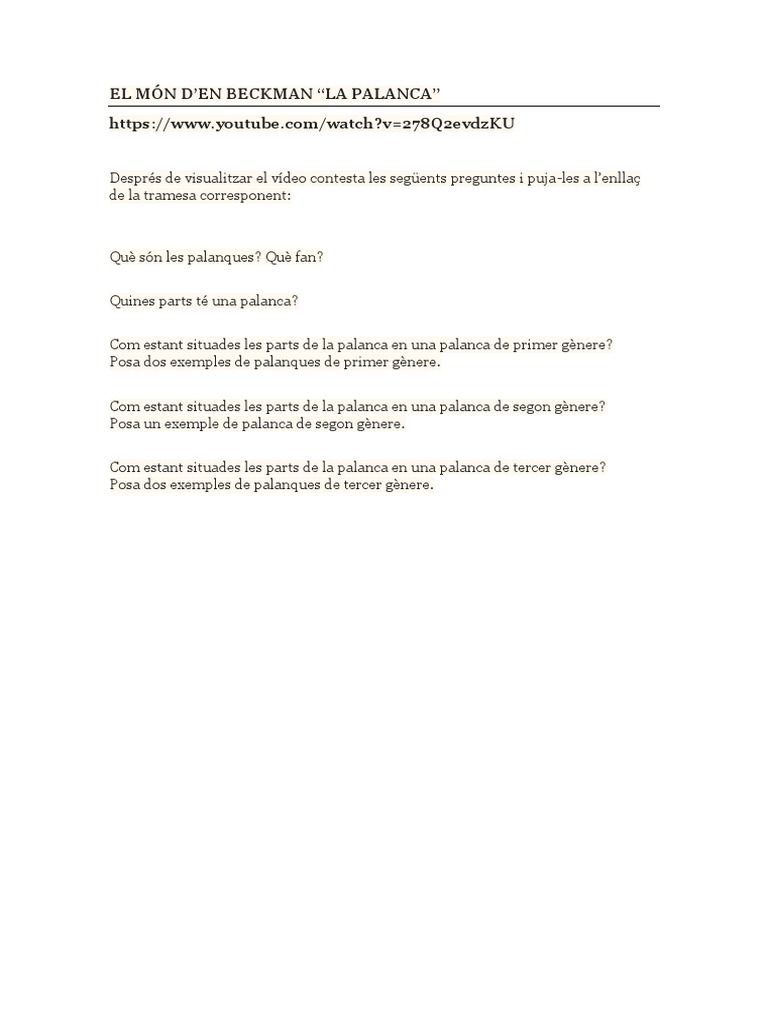 El Mon D'en Beakman-PALANQUES | PDF