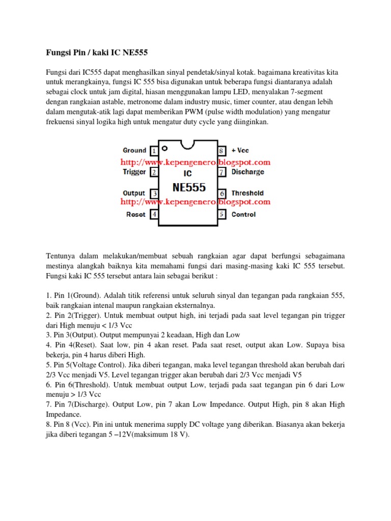 Fungsi IC NE555 | PDF