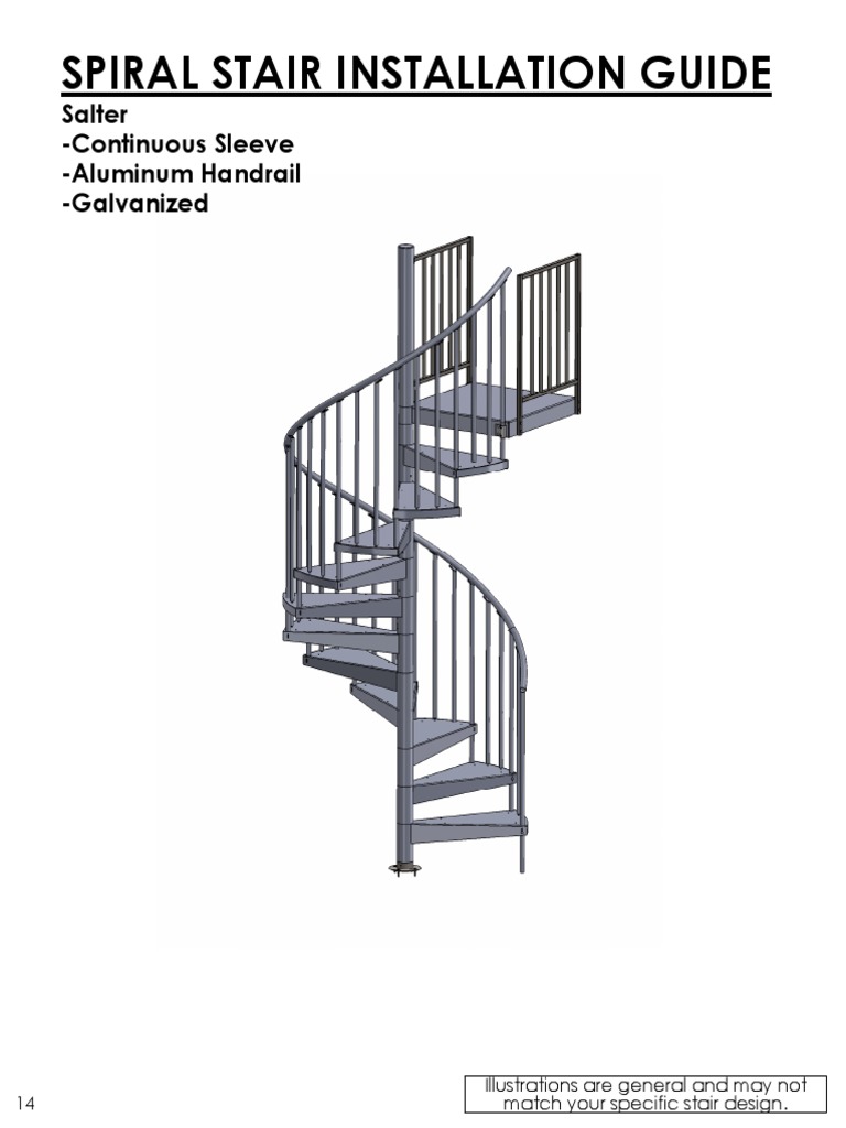 Spiral Stair Installation Guide: Salter - Continuous Sleeve - Aluminum ...