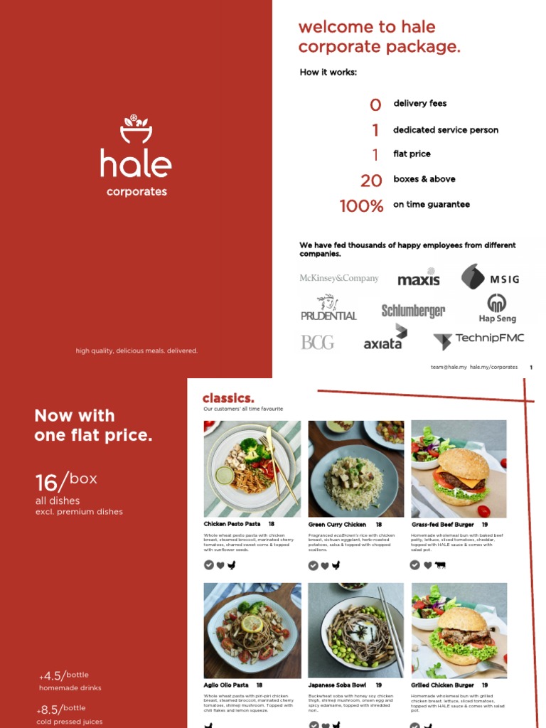 Hale Restaurant Corporate Menu | PDF | Curry | Pasta
