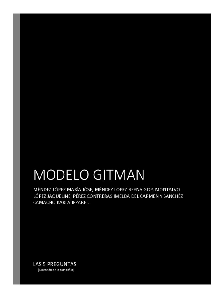 5 Preguntas Modelo Gitman | PDF
