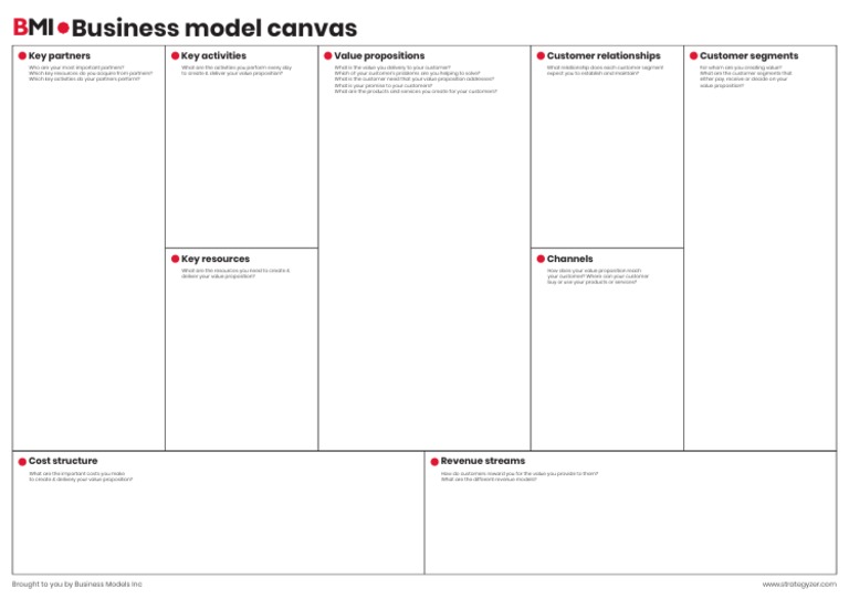 BMI - Business Model Canvas | PDF | Business Model | Strategic Management