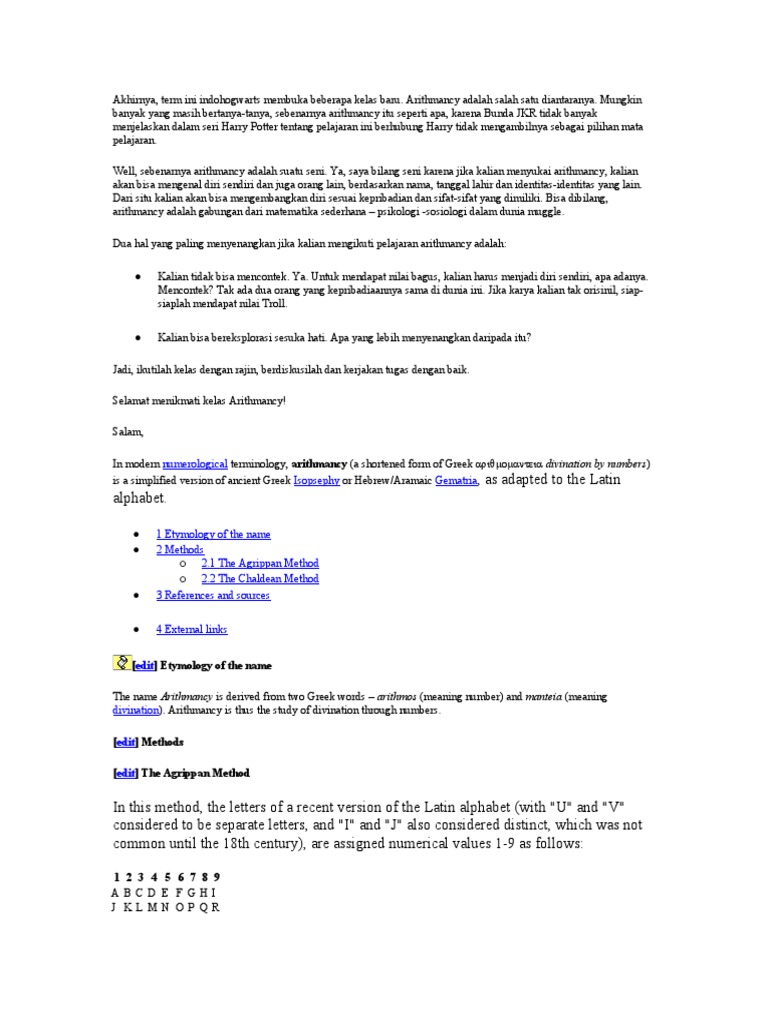 Numerological Isopsephy Gematria: Etymology of The Name | PDF | Alfabet ...
