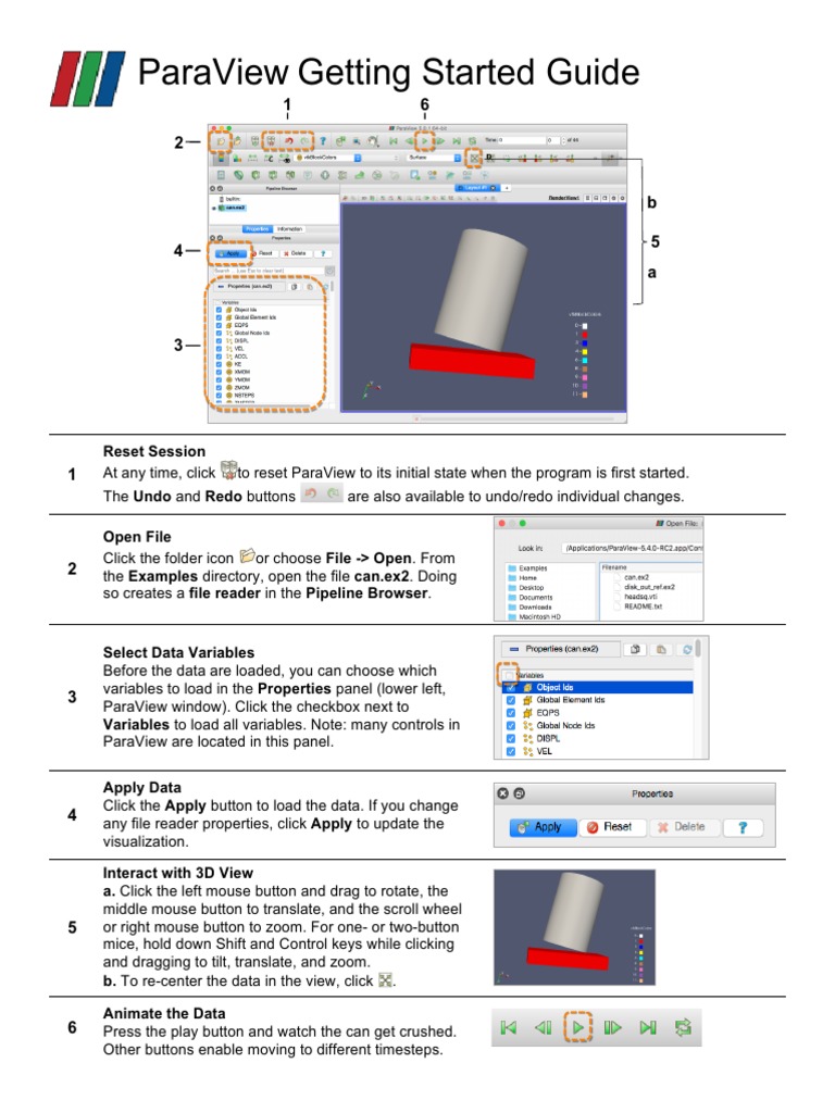 Paraview Getting Started Guide | PDF | Icon (Computing) | Screenshot
