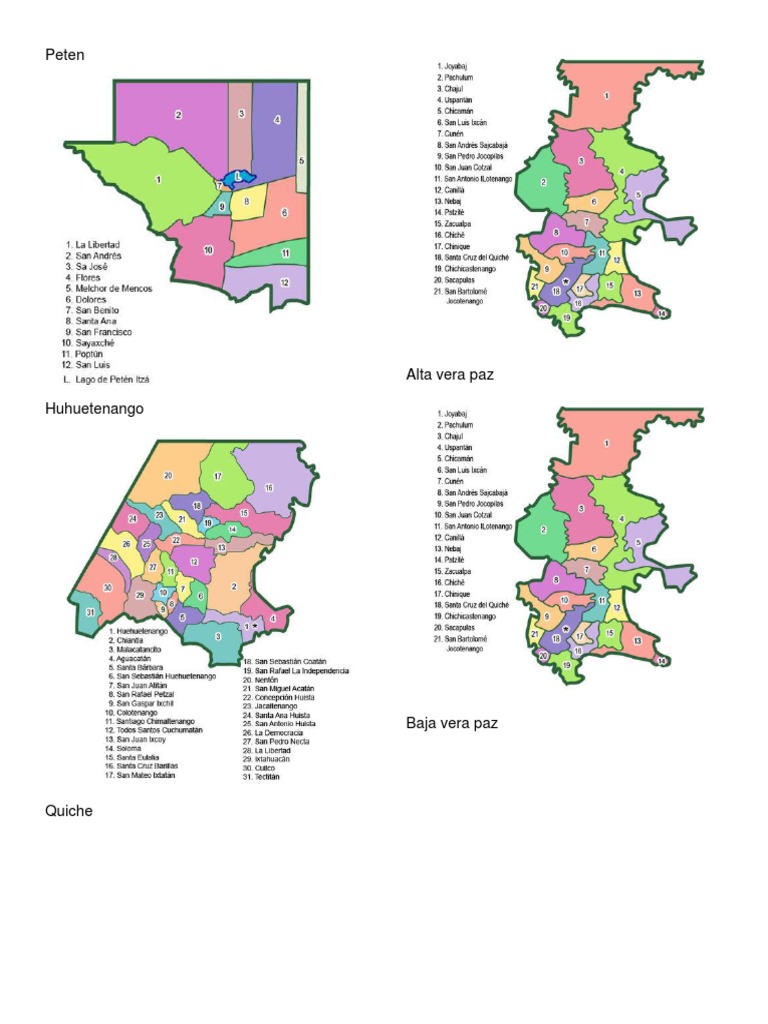 Municipios de Guatemala Mapas | PDF