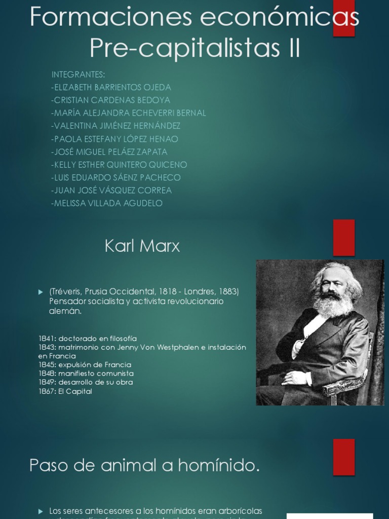 Formaciones Económicas Pre-Capitalistas | PDF | Capital (economía ...