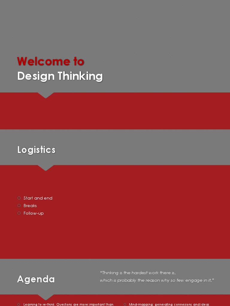 Design Thinking Workshop Agenda | PDF | Design Thinking | Mindset