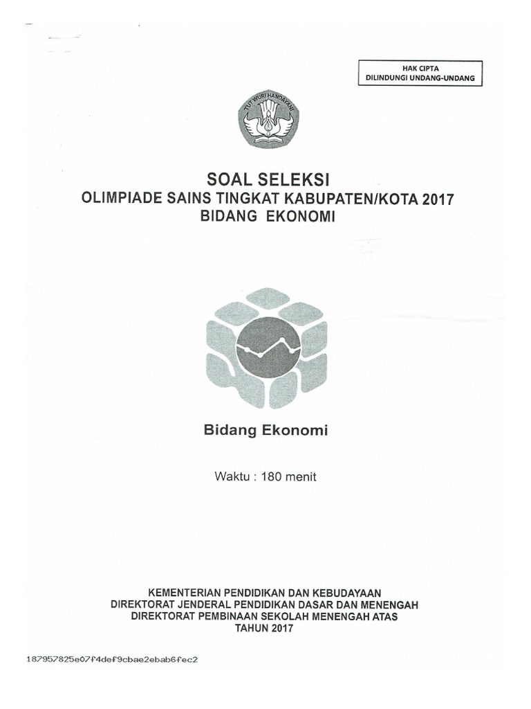 Soal OSK SMA Ekonomi 2017 (WWW - Defantri.com) PDF | PDF