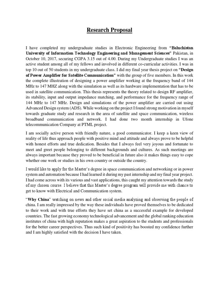 Research Proposal: University of Information Technology Engineering and ...