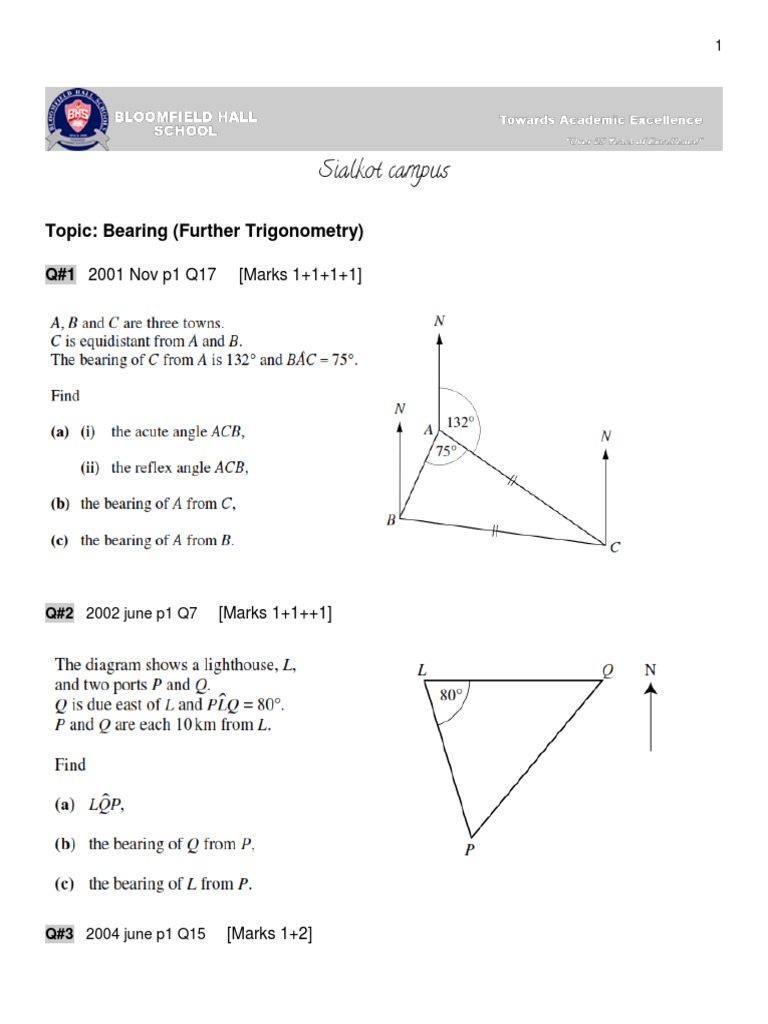 Bearing Worksheet | PDF