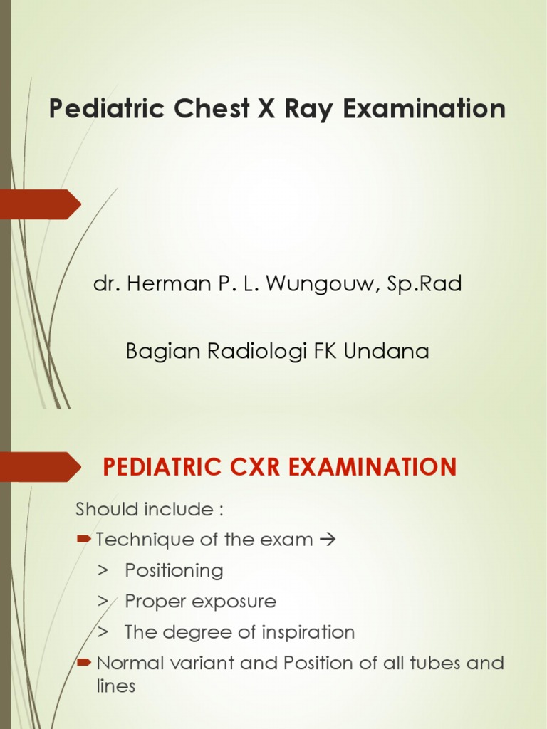 Pemeriksaan Foto Thorax Pada Anak-Anak | PDF | Thorax | Lung