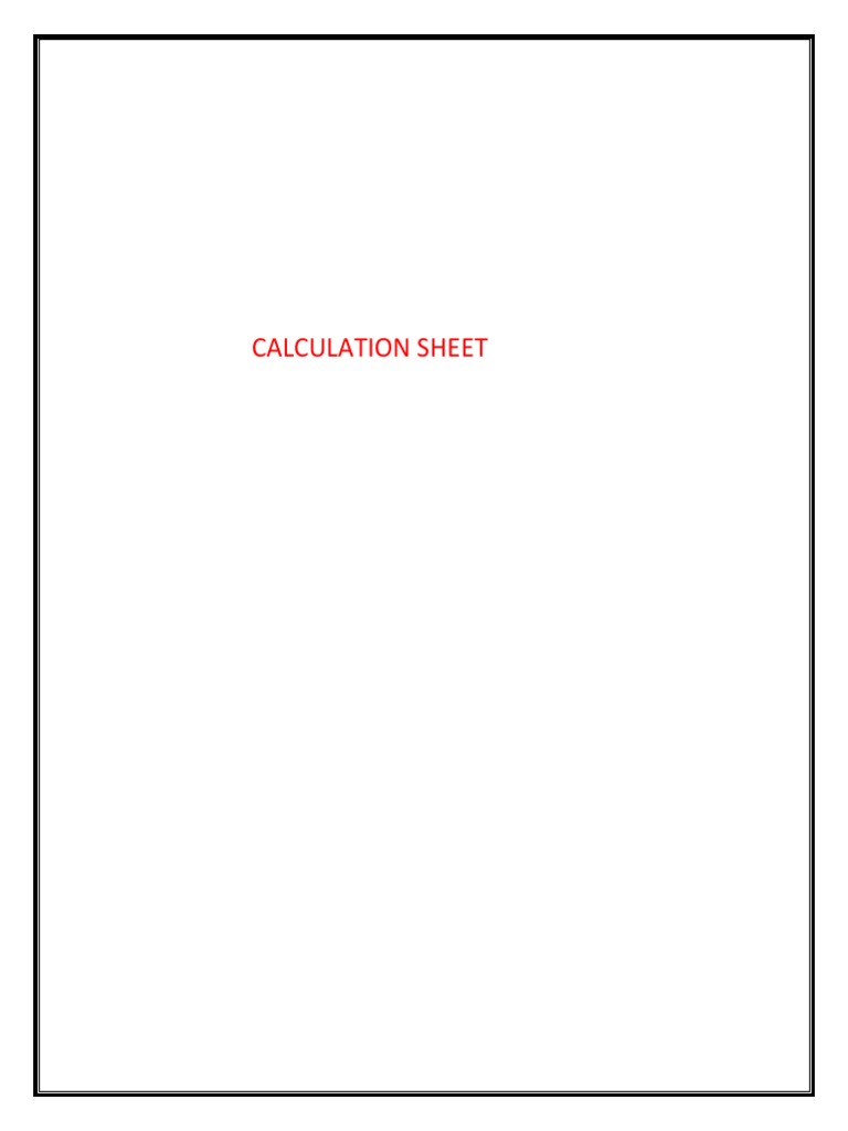 Calculation | PDF