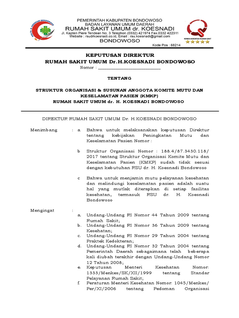 SK Anggota KMKP 2019 Revisi | PDF