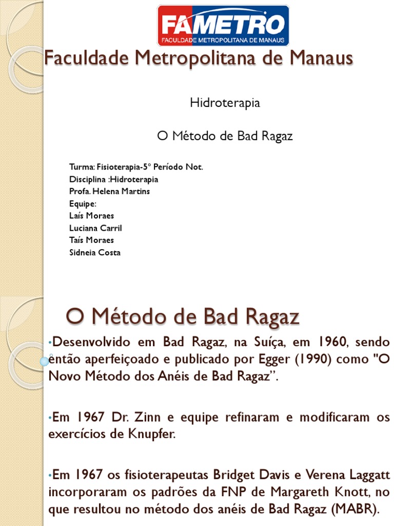 O Método de Bad Ragaz | PDF | Fisioterapia | Medicina Clínica