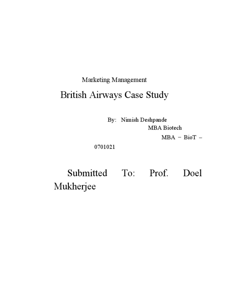 British Airways Case Study | PDF | Economies
