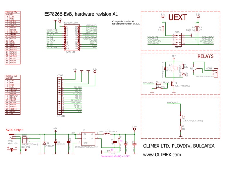 ESP8266-EVB Hardware Revision A1 | PDF