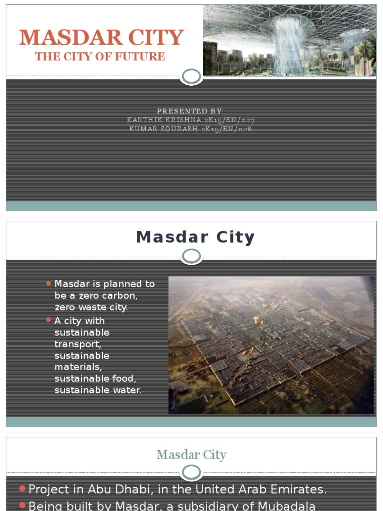Masdar City | PDF | Solar Power | Solar Panel