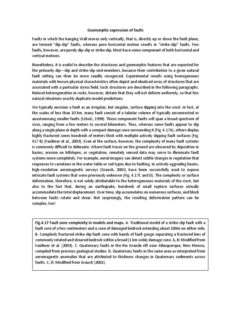 Geomorphic Expression of Faults | PDF | Fault (Geology) | Geology