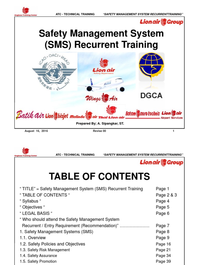 New SMS (Safety Management System) RECURRENT | Risk Management | Prevention