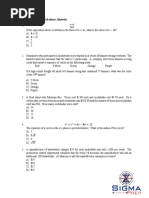 CSSE Eleven Plus Maths Practice Paper (Questions) | PDF