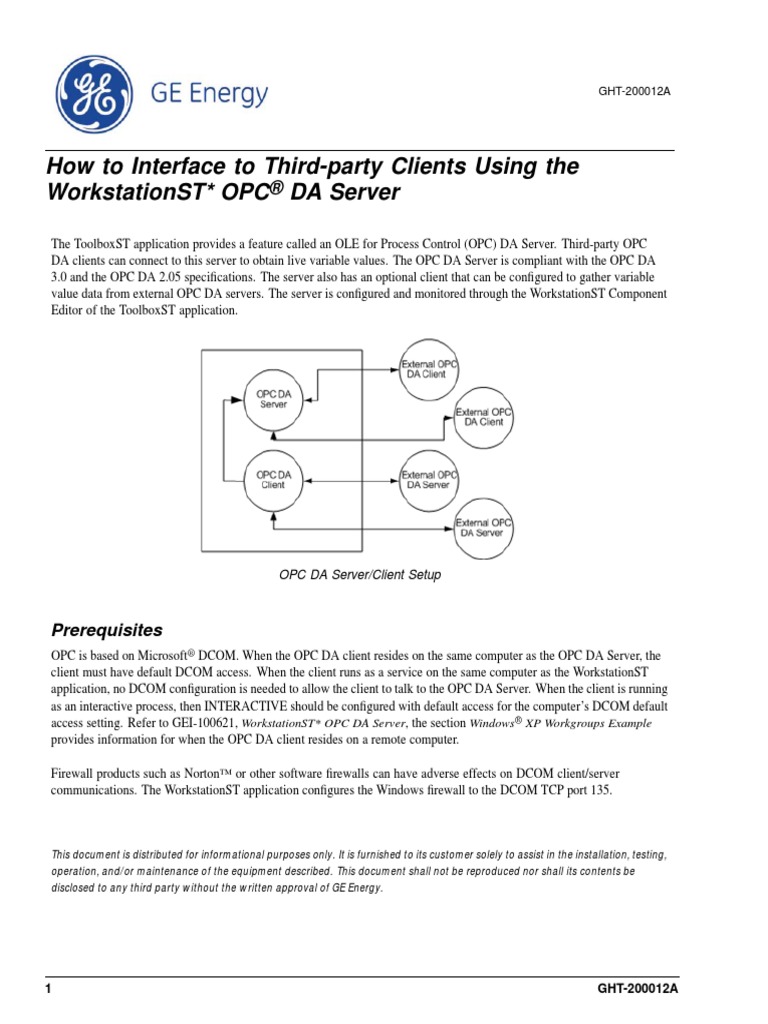 GHT-200012 How To Interface To Third Parties Using WorkstationST OPC DA | Download Free PDF ...