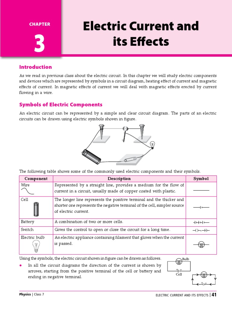 Class 7 Science Electric Current and Its Effect-1 PDF | PDF | Electric ...