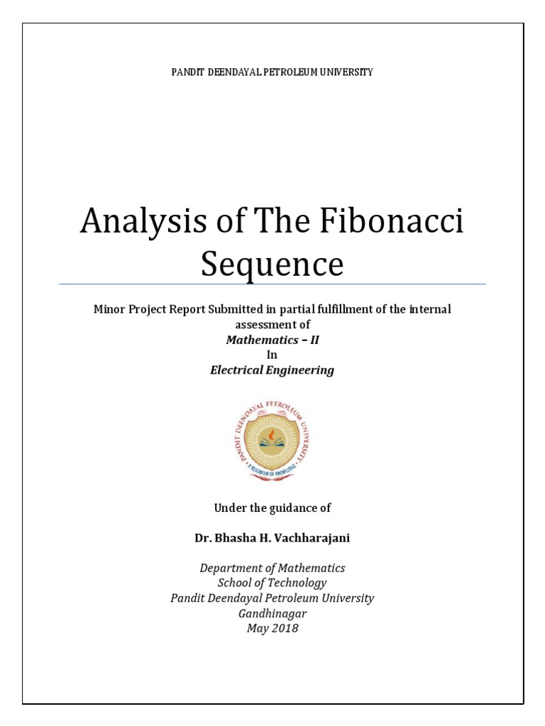 Report On The Analysis of The Fibonacci Sequence | PDF | Recurrence ...