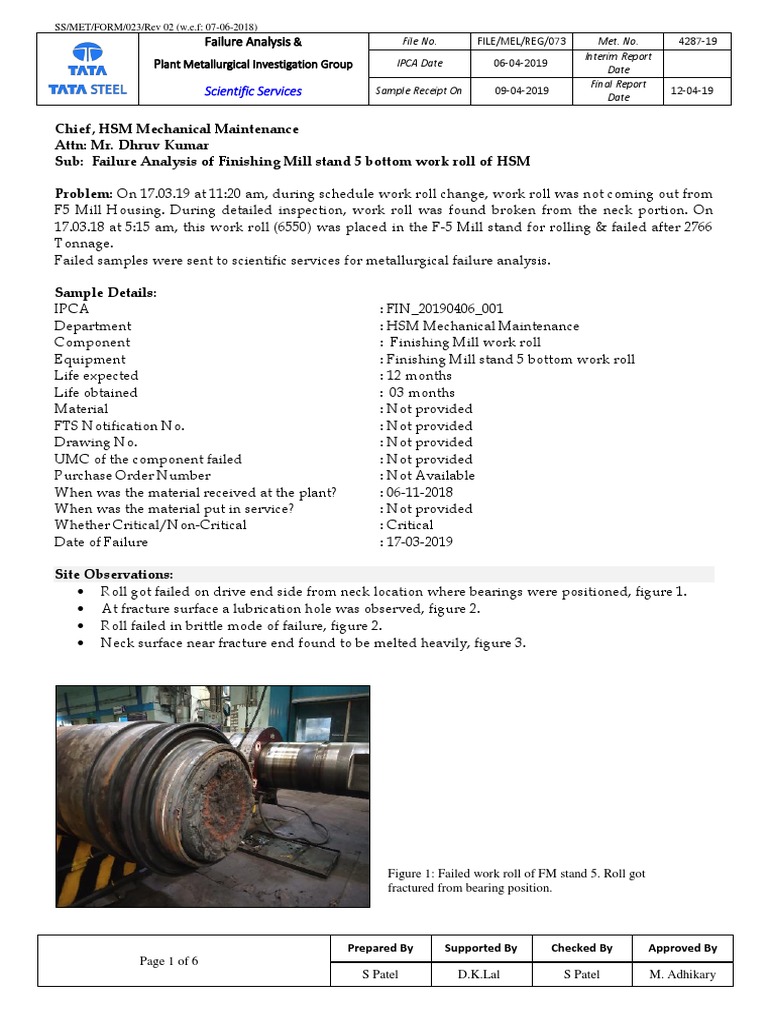 4297-19 (Finishing Mill Work Roll, HSM) | PDF | Materials Science ...