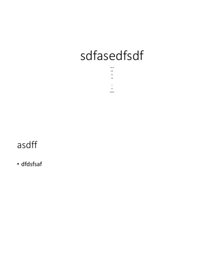 Sdfasedfsdf: SDFSDF Ewf We FSD | PDF