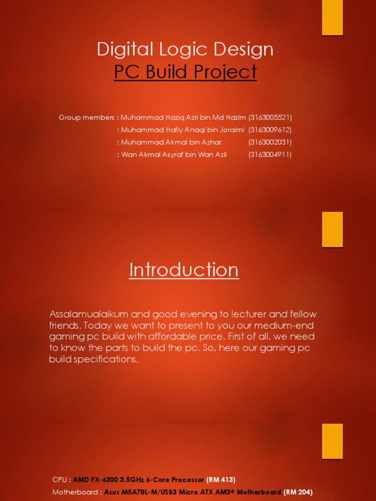Digital Logic Design PC Build Project | PDF | Advanced Micro Devices ...