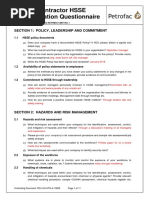 Pre-Tender HSE Qualification Questionnaire and Answers | PDF | Personal ...