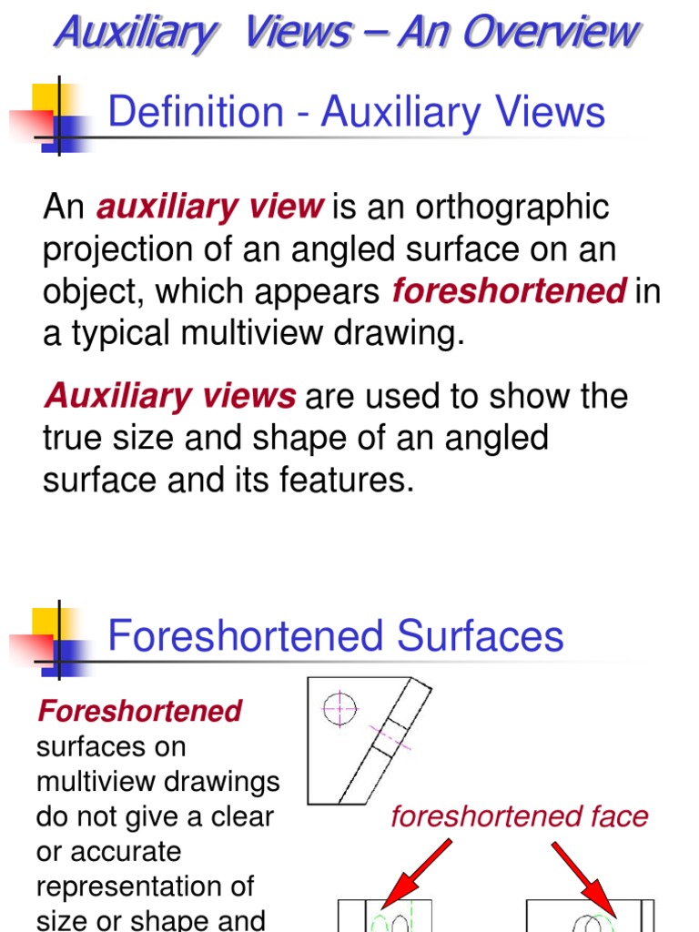 Definition - Auxiliary Views | PDF | Perspective (Graphical ...
