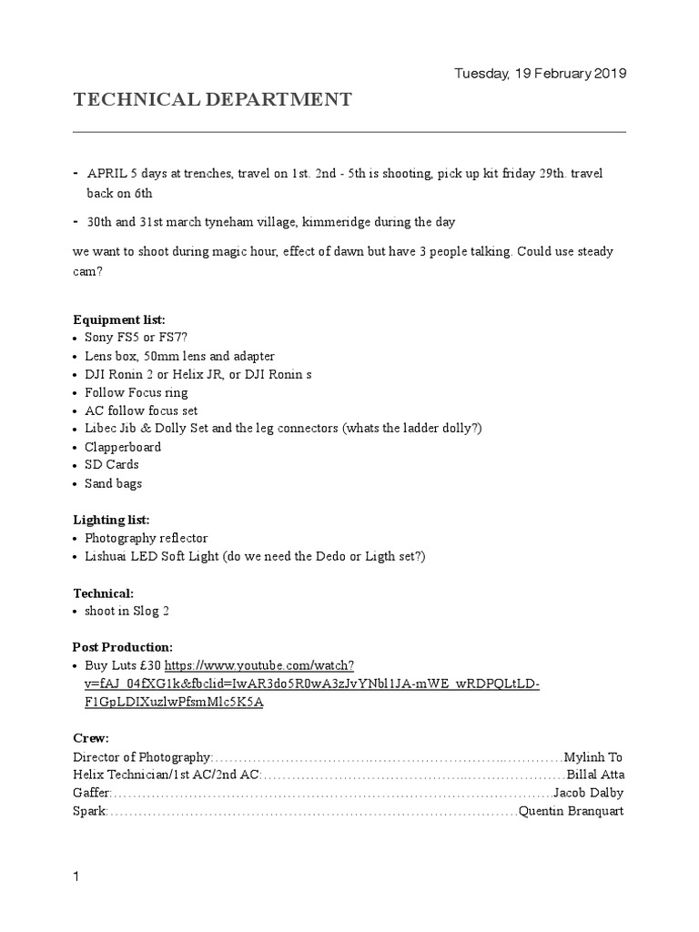 Technical Department | PDF | Sports & Recreation