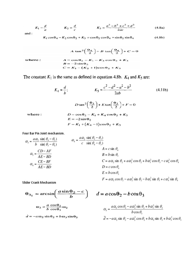 Formula Sheet MOM | PDF