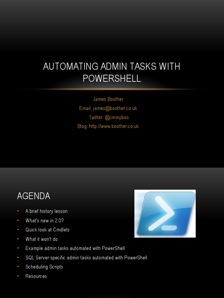 Automating Admin Tasks With Powershell Pdf Microsoft Areas Of Computer Science