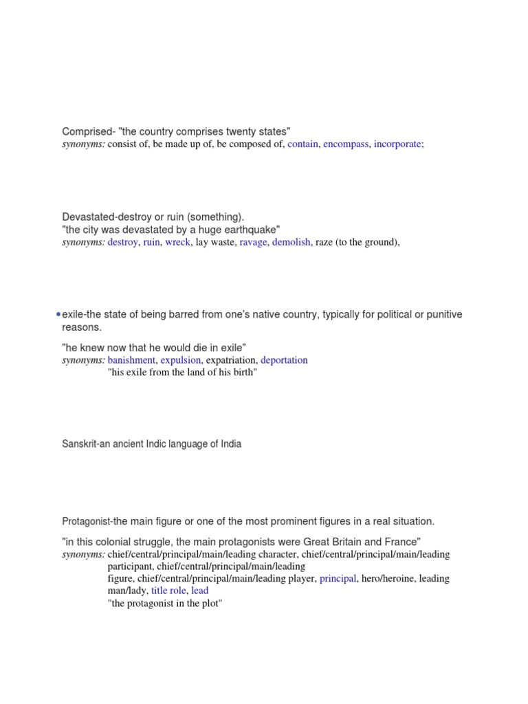 Contain Encompass Incorporate: Synonyms: Consist Of, Be Made Up Of, Be ...