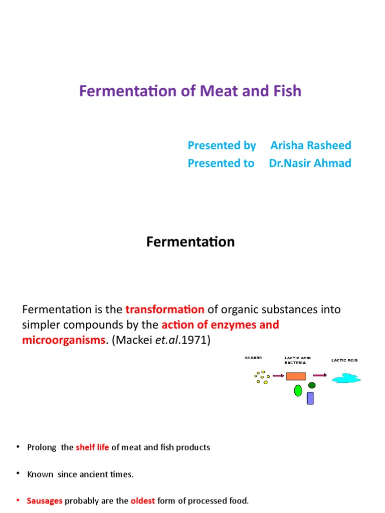Fermentation of Meat and Fish | PDF | Curing (Food Preservation) | Meat