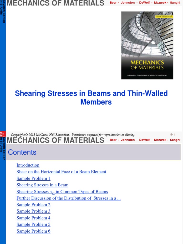 5 Shearing Stresses-Part A | PDF | Beam (Structure) | Shear Stress