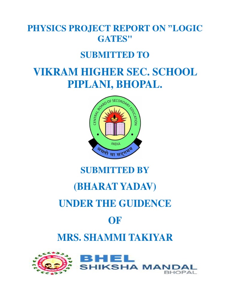 Physics Project: Logic Gates Report | PDF