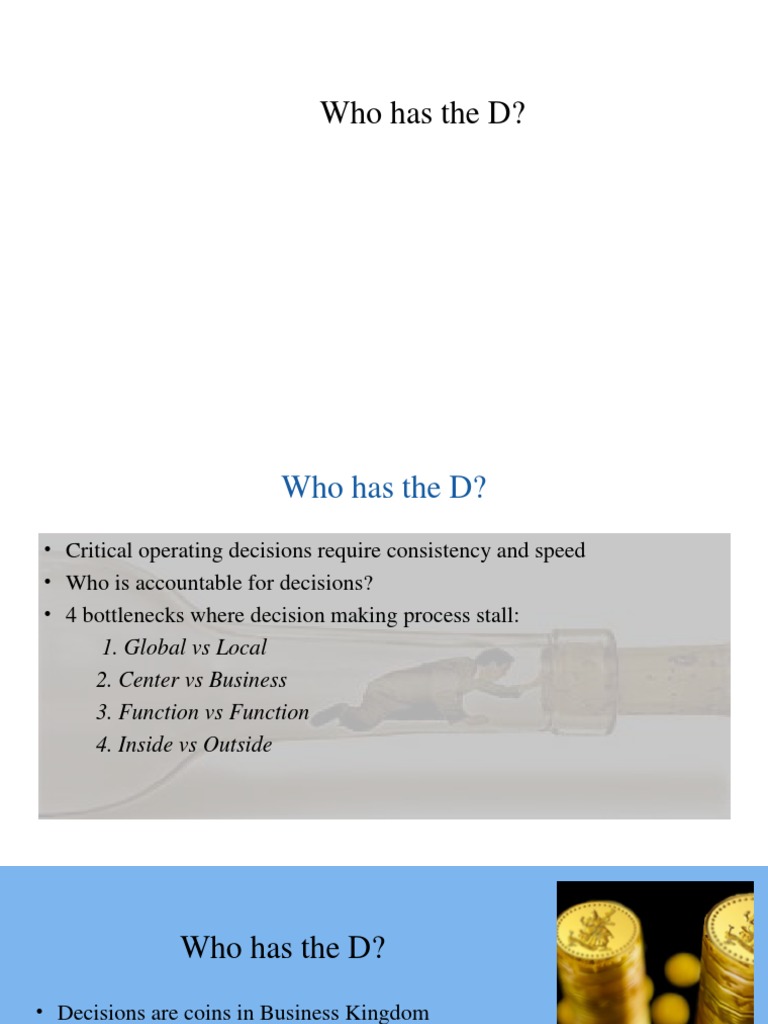 Who Has The D | PDF | Decision Making | Retail